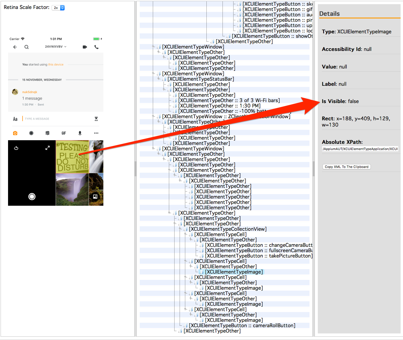 iOS 11 displayed value returns false incorrectly for XCUIElementTypeImage · Issue #746 ...