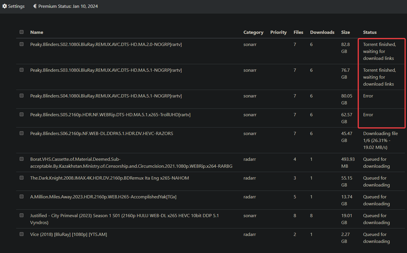 Many download errors?? · Issue #311 · rogerfar/rdt-client · GitHub