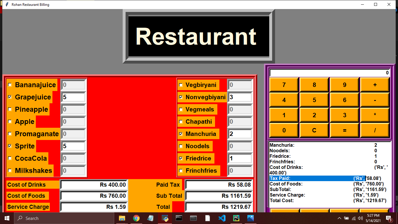 GitHub - rohanmatt/Restaurant-Billing: This is a restaurant billing ...