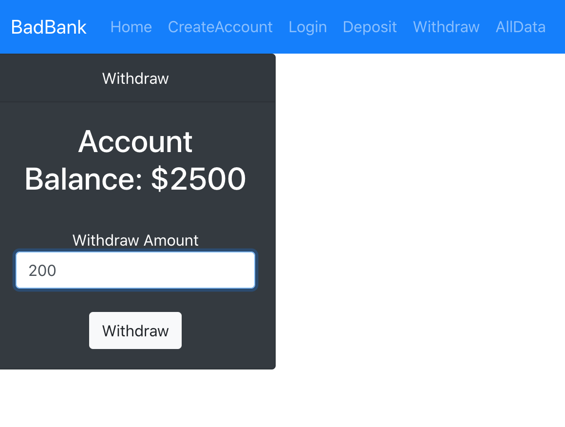GitHub - AbelValencia/BadBank-app