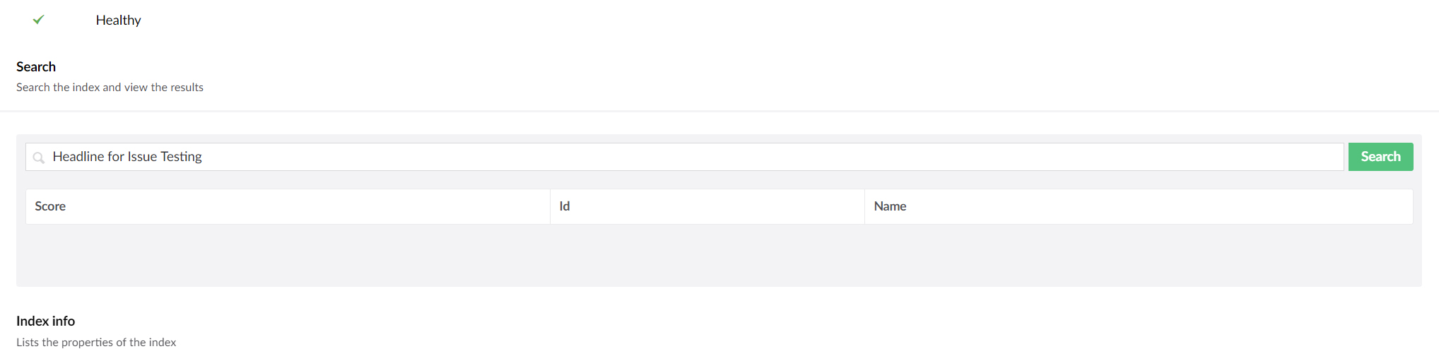 If Grid Module contains object in value, then Grid Layout property is not in Examine Index ...