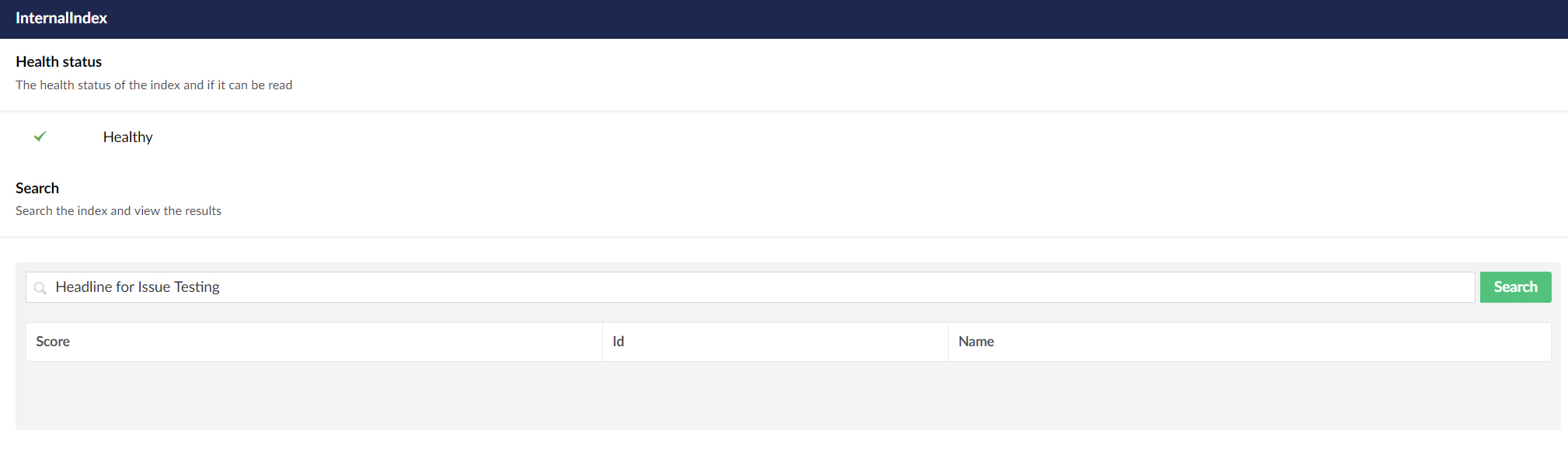 If Grid Module contains object in value, then Grid Layout property is not in Examine Index ...