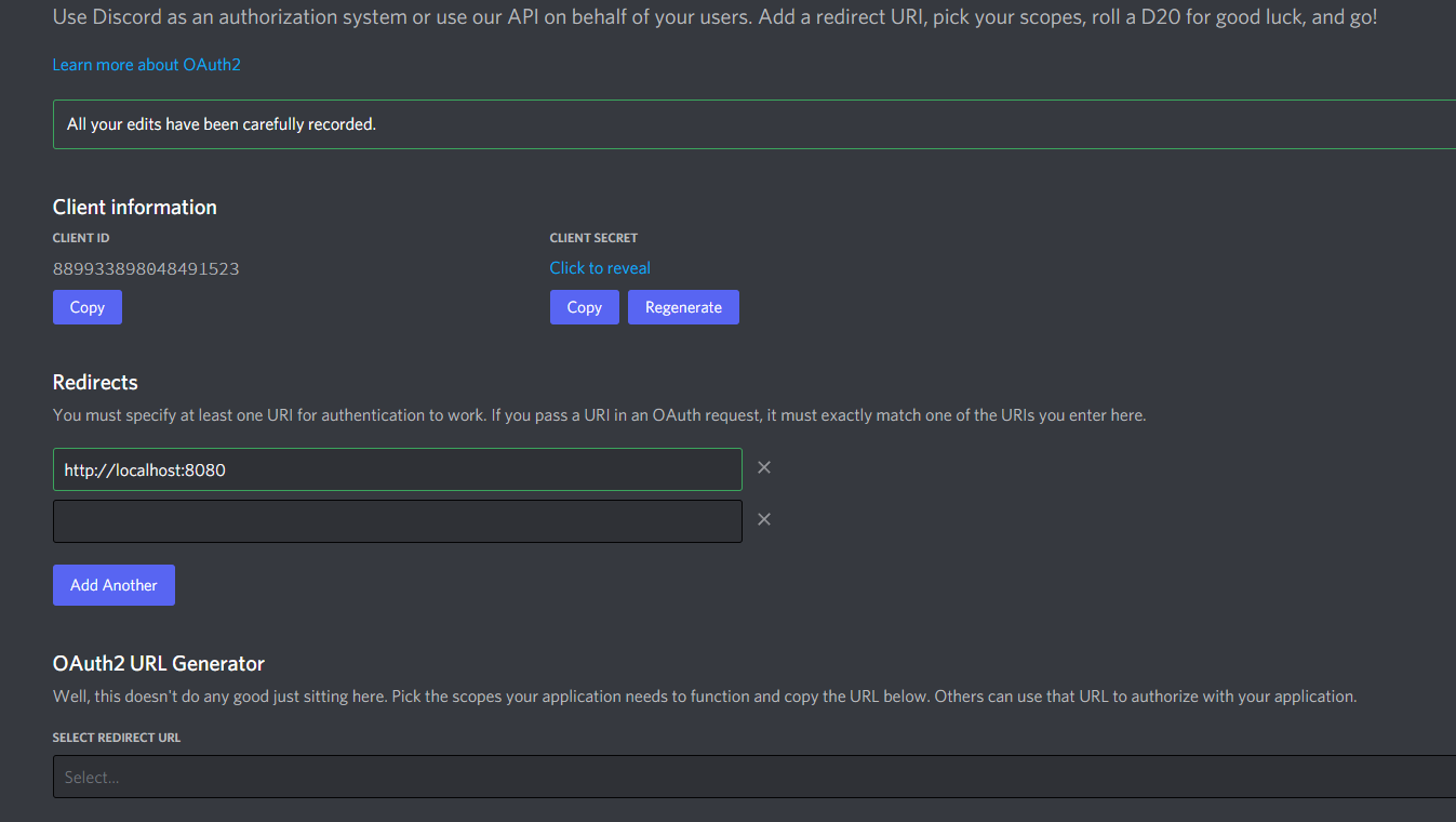 Invalid redirect uri · Issue #39 · saiteja-madha/discord-js-bot · GitHub