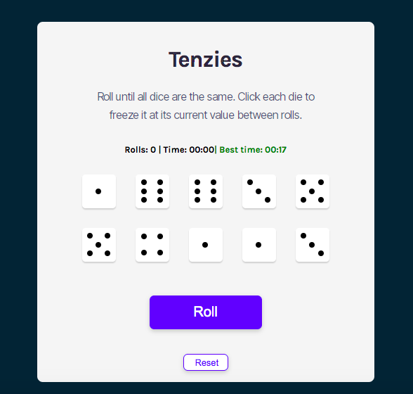 GitHub - artywysmyk/tenzies-game-react
