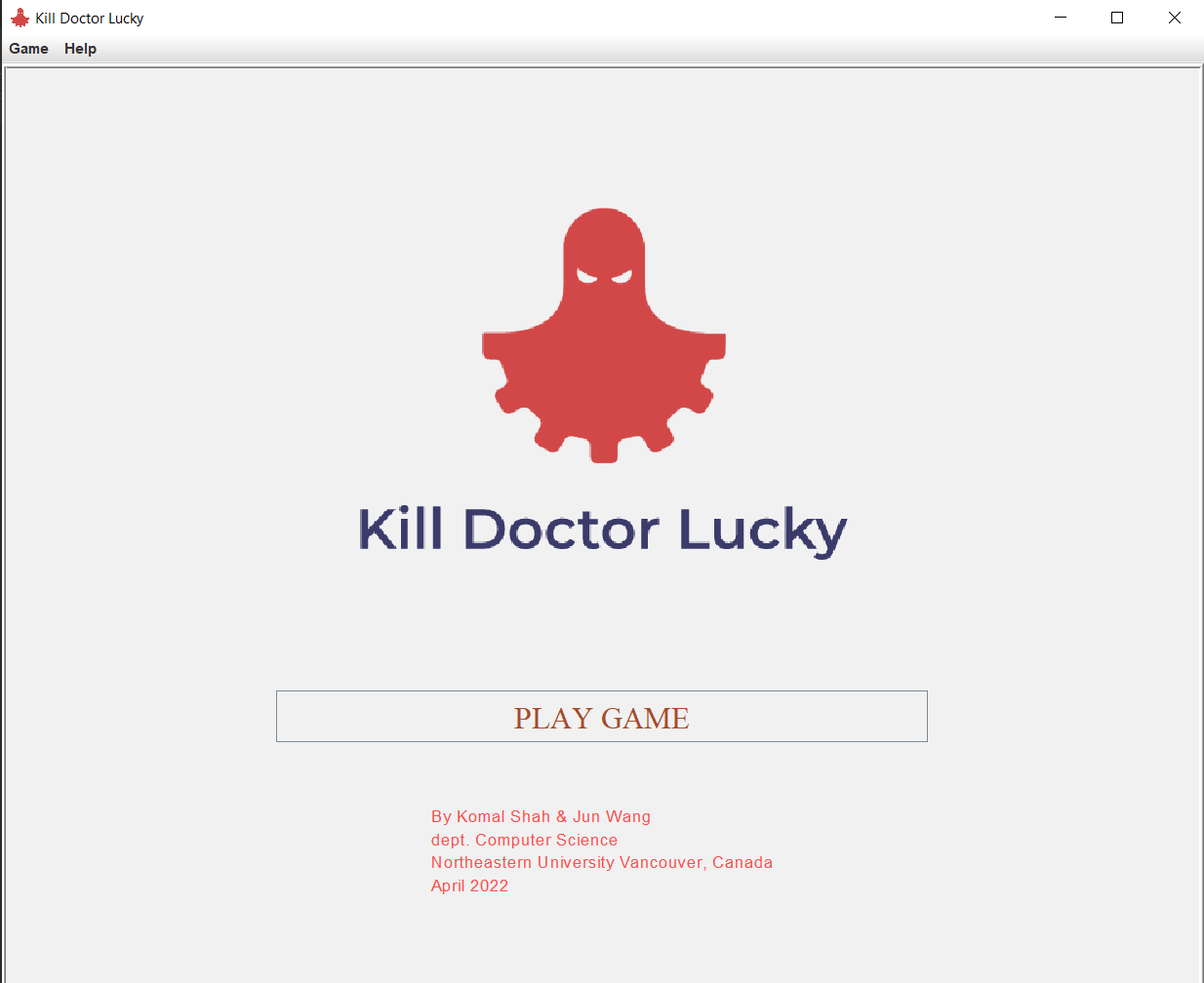 GitHub - JuneWprog/KillDoctorLucky: cs5010 Programming Design Paradigm