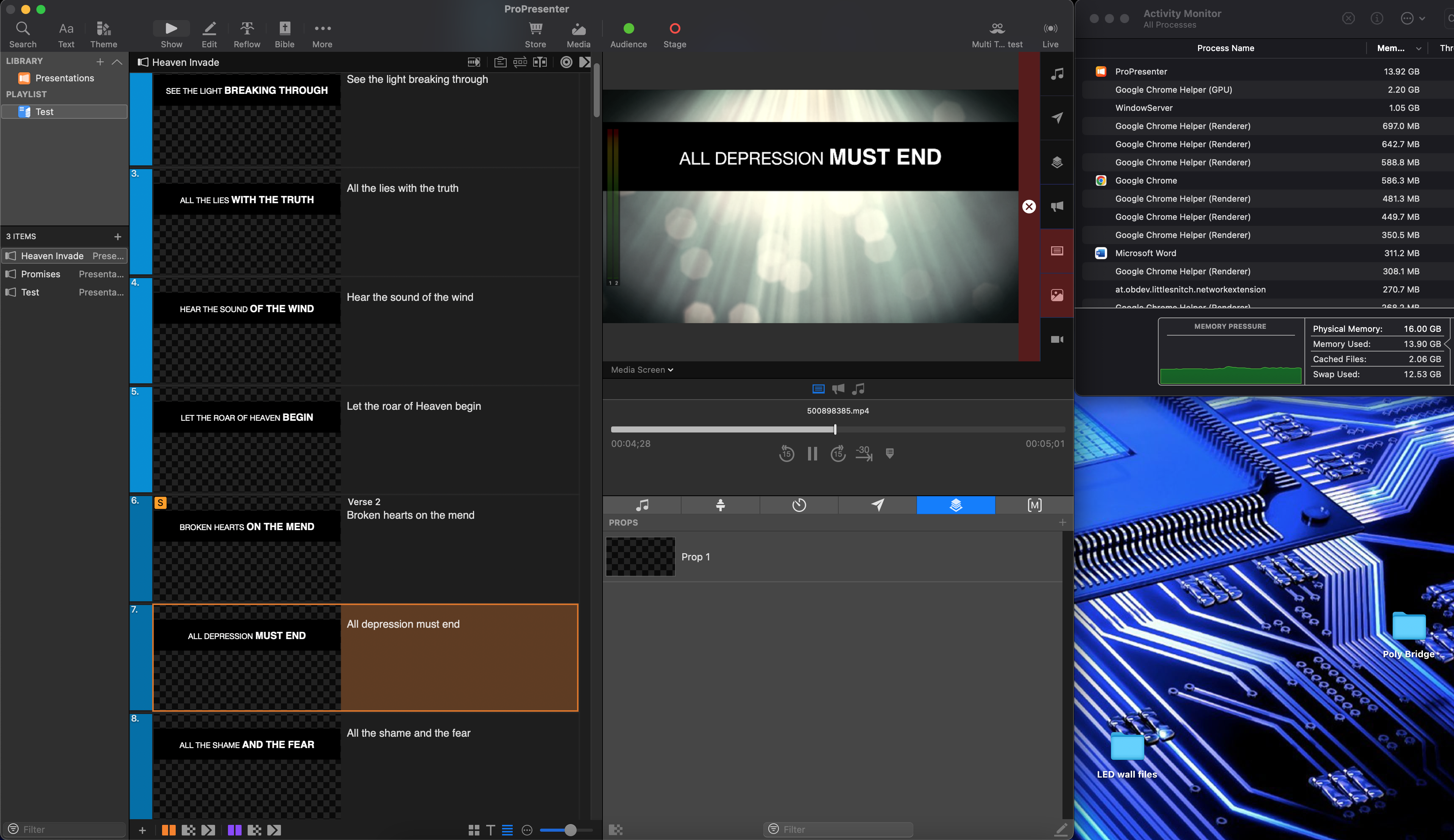 ProPresenter memory leak when Companion connected · Issue #142 · bitfocus/companion-module ...