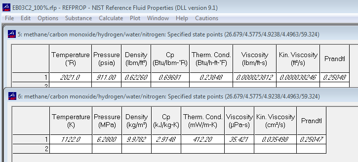 V10.0 & V9.1 have different thermal conductivity value (~2x) for gas ...
