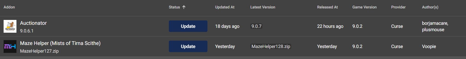 Updated addons and columns · Issue #754 · WowUp/WowUp · GitHub