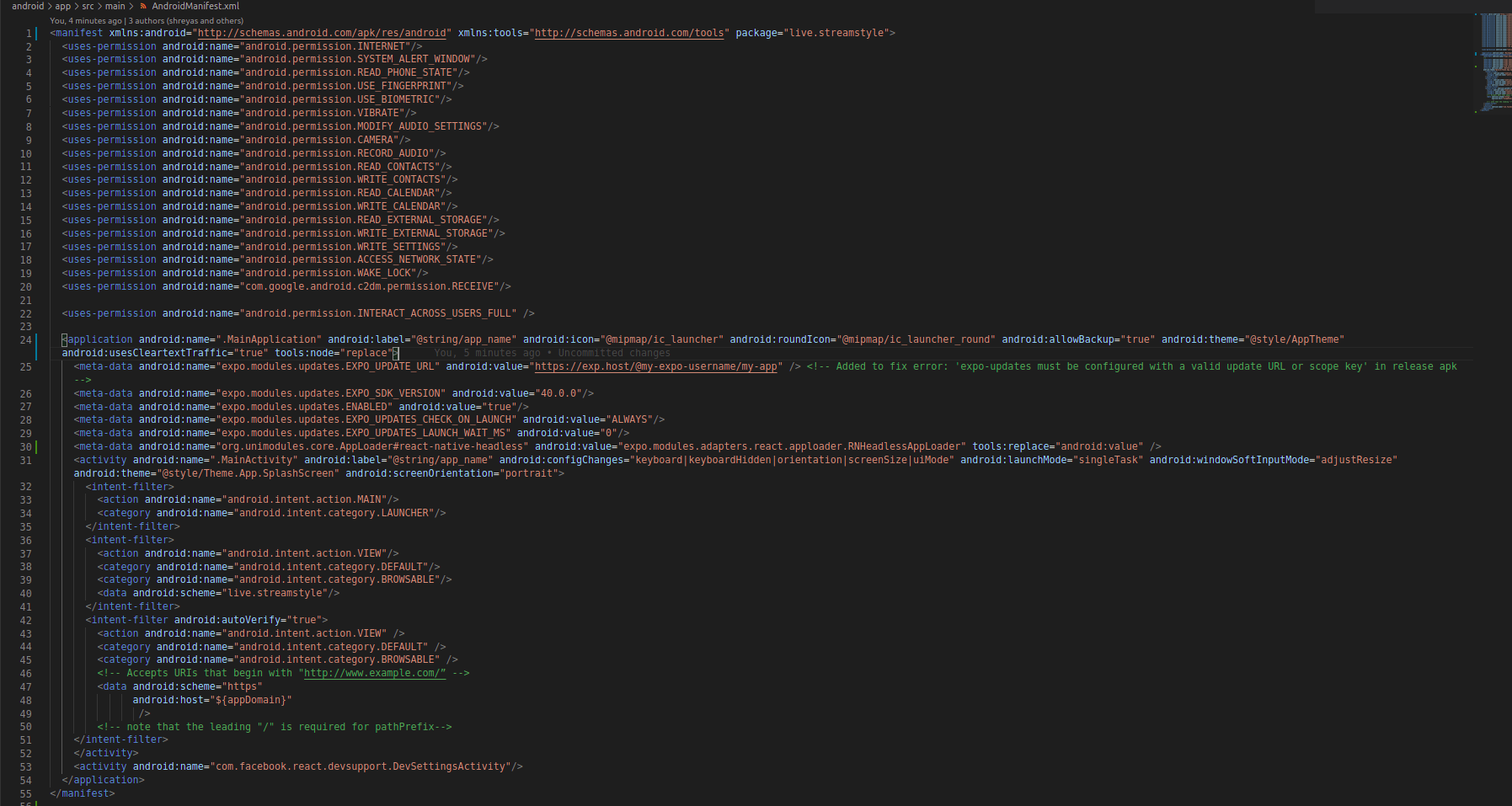 React Native Gradle Manifest Merge Error · Issue 32657 · Facebook React Native · Github