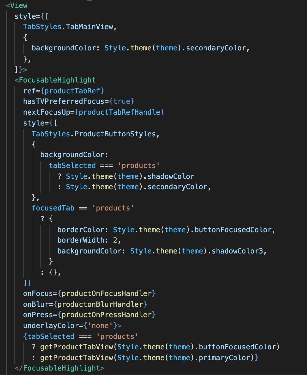 selected tab changes automatically after clicking on button · Issue #307 · react-native-tvos ...