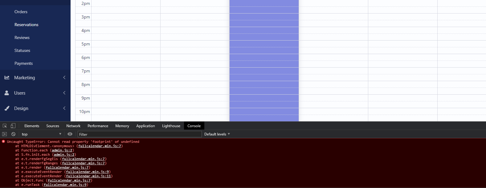 [BUG] Calendar in Admin's Reservation page broken in Agenda view · Issue #667 · tastyigniter ...
