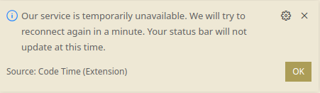 Code Time not connecting · Issue #362 · swdotcom/swdc-vscode · GitHub