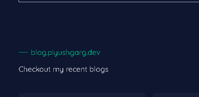 No link is coonected where it is written that "Checkout my recent Blogs"[Bug]: · Issue #300 ...