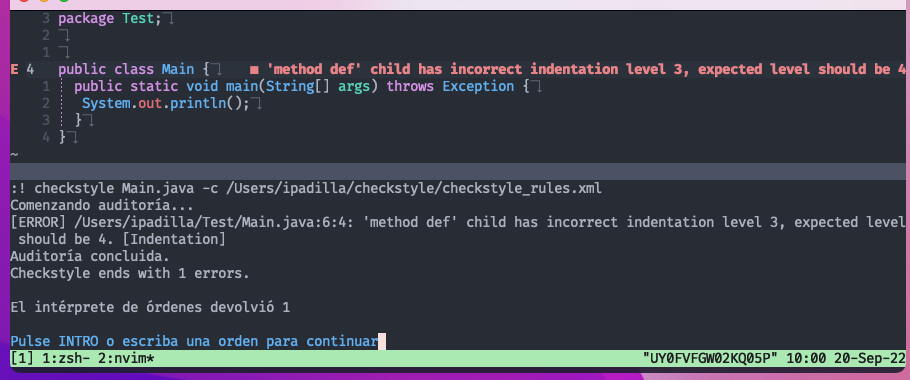 Checkstyle shows diagnostics in the wrong line · Issue #249 ...