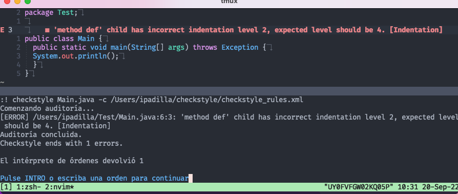 Checkstyle Shows Diagnostics In The Wrong Line · Issue 249