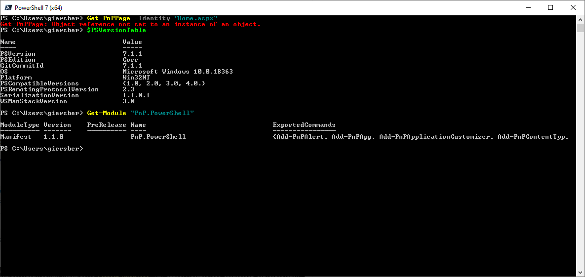 [BUG] Get-PnPPage results in "Object reference not set to an instance of an object" · Issue #114 ...