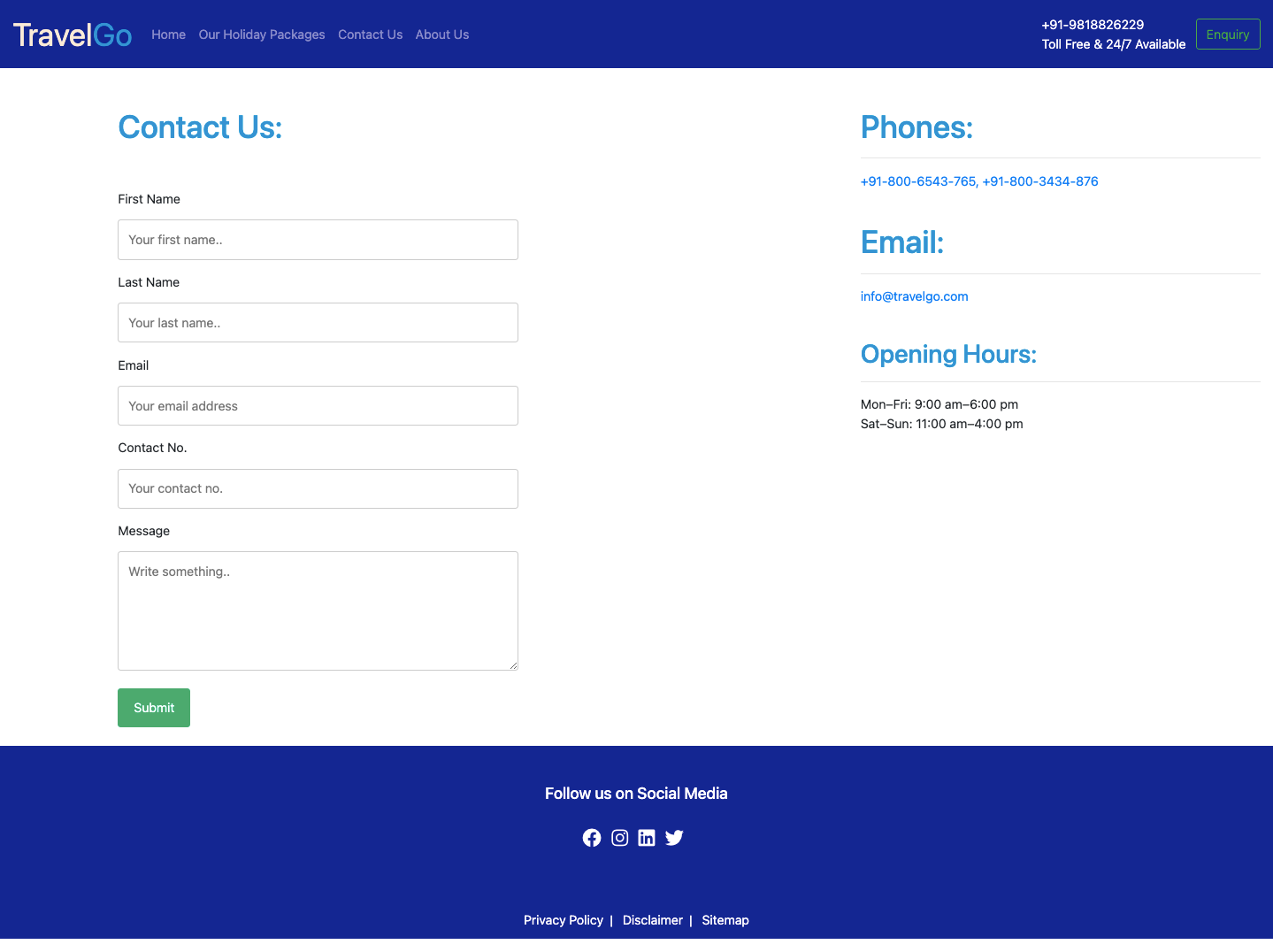 GitHub - Priya-bharambe/Travelling-Agency: Develop Travelling Agency UI using HTML, CSS ...