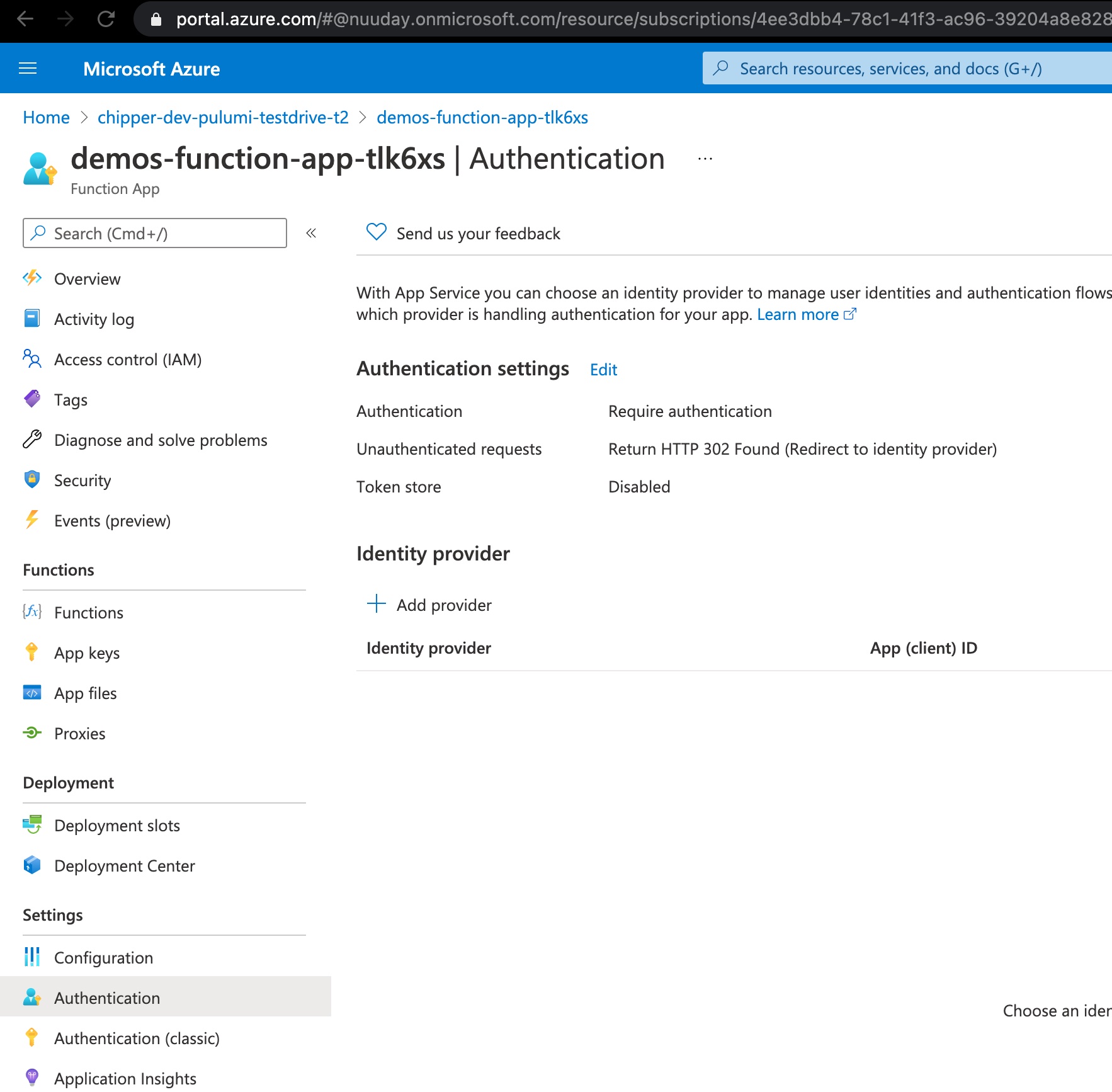 Webappauthsettingsv2 Does Not Configure Web Authentication Correctly · Issue 773 · Pulumi 