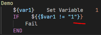 Wrong syntax highligh of inline python evaluation in IF statements ...