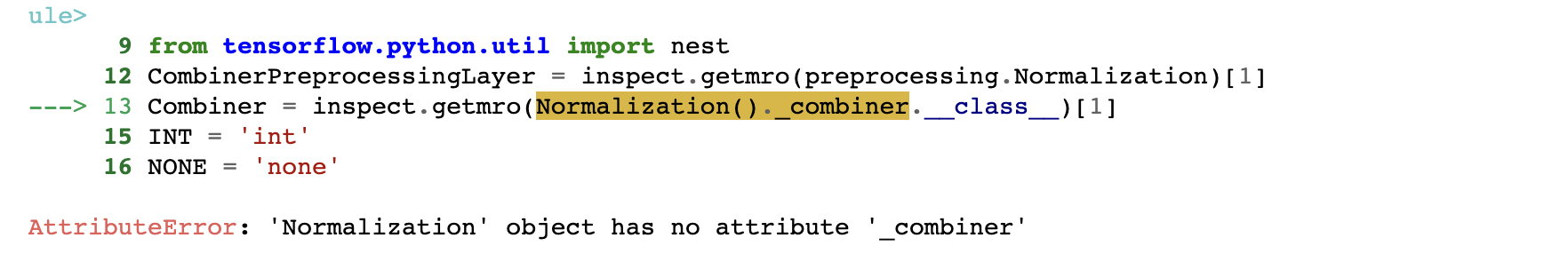 Bug: 'Normalization' object has no attribute '_combiner' on macOS · Issue #1729 · keras-team ...
