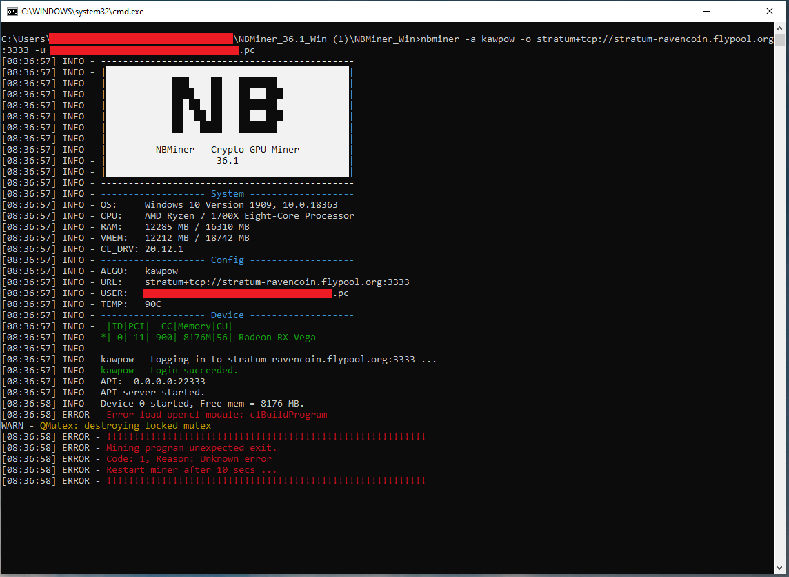 clBuildProgram error · Issue #203 · NebuTech/NBMiner · GitHub