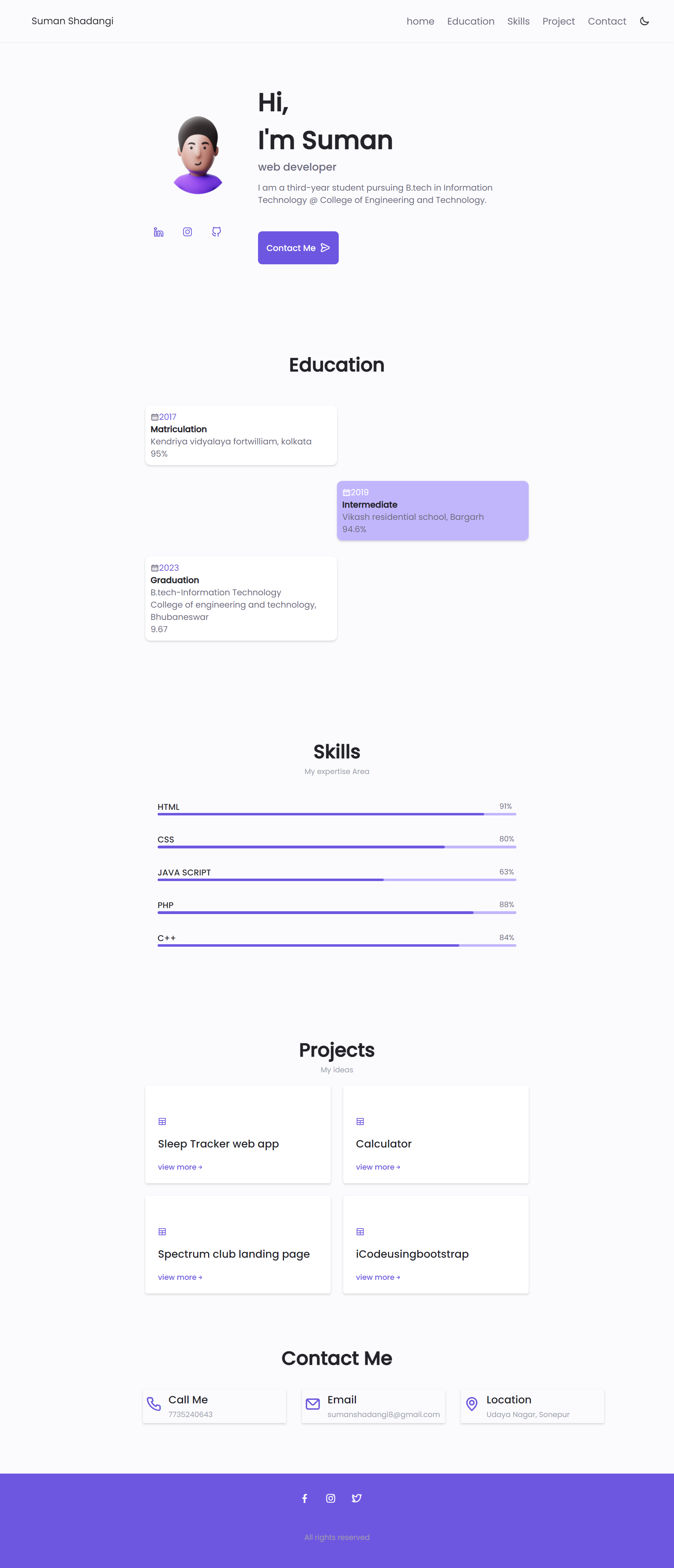 GitHub - sumanshadangi/dynamic-portfolio-website: Created a dynamic portfolio website under task ...