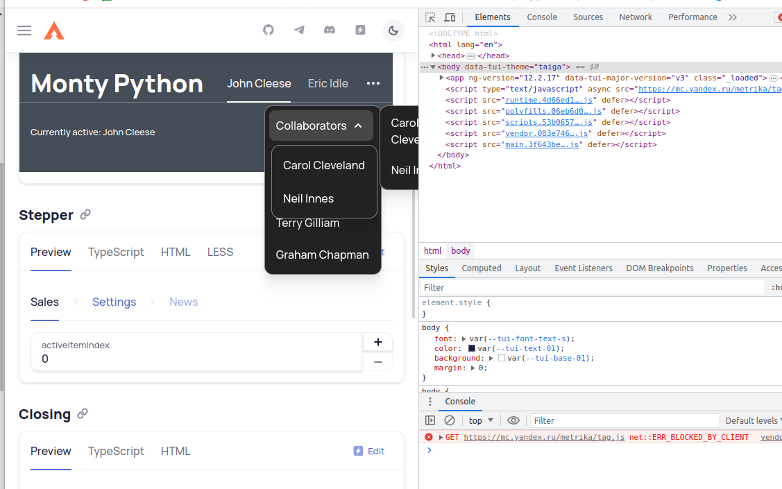 🐞 - doubling dropdown in tui-tabs-with-more · Issue #5272 · taiga ...