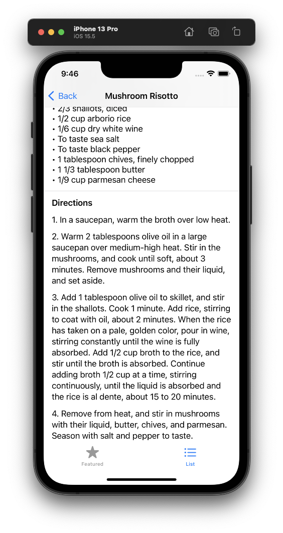 Github Solounitycookbook Ios App Im Coding To Learn More Swift Swiftui