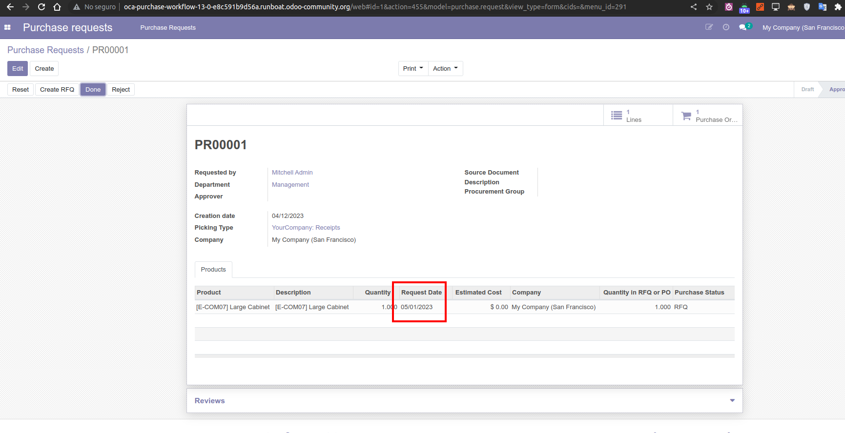 [all] [purchase_request] Wrong RFQ Promise Date created from Purchase Request Lines · Issue ...