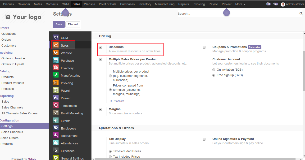 110 Point Of Sale Price List Not Show Discount To User · Issue 24747 · Odooodoo · Github