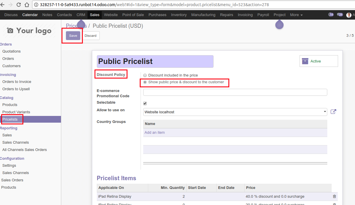 110 Point Of Sale Price List Not Show Discount To User · Issue 24747 · Odooodoo · Github 