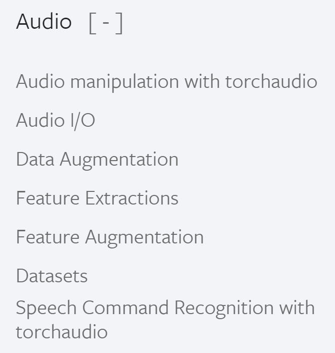 Menu item name showing as "SyntaxError" under Audio side menu in Tutorials Main page · Issue ...