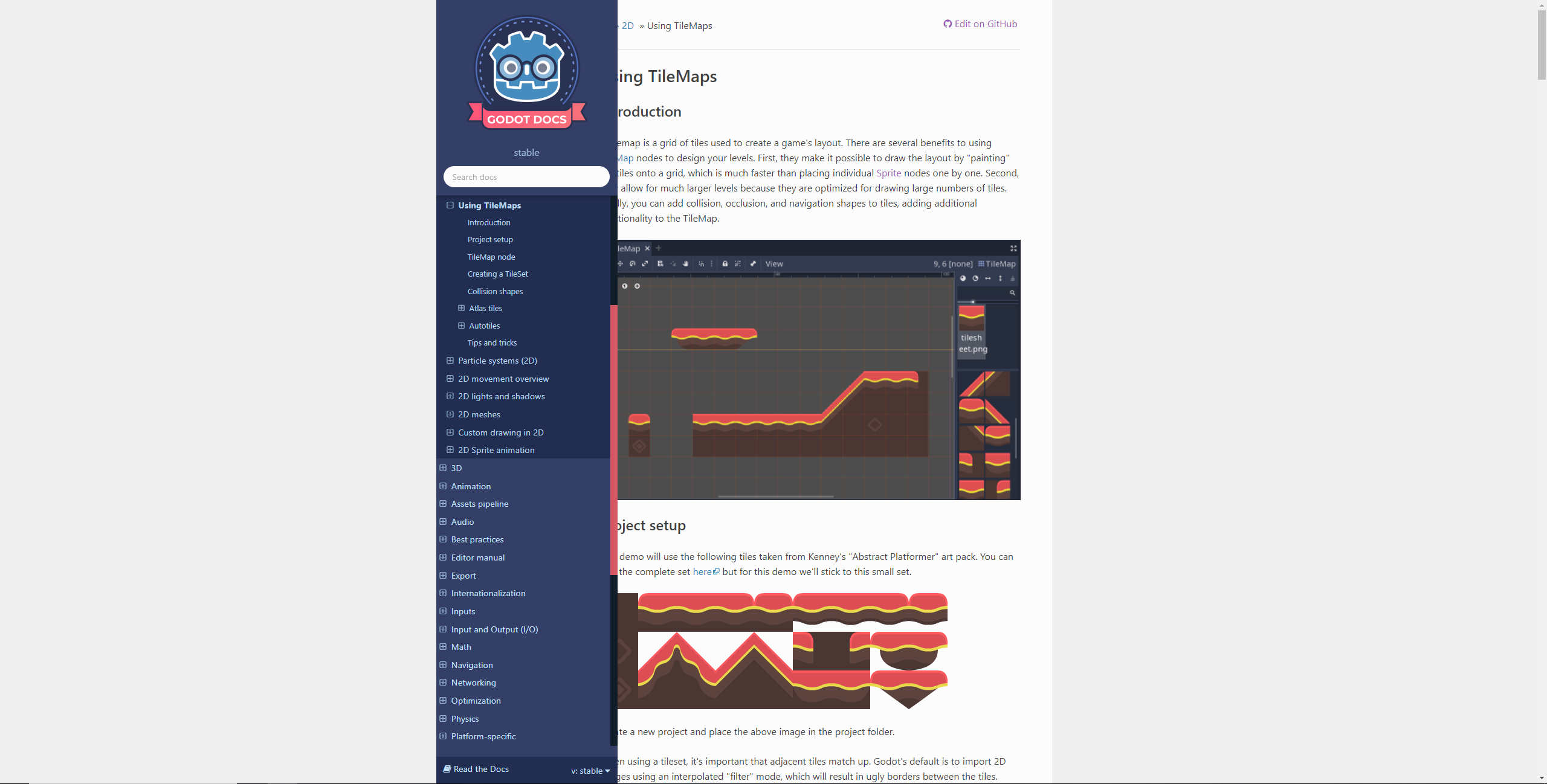 Tilemap page is completely broken · Issue #5770 · godotengine/godot-docs · GitHub