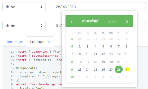 Thai Buddish calendar on Datepicker show wrong on leap year · Issue #5679 · valor-software/ngx ...