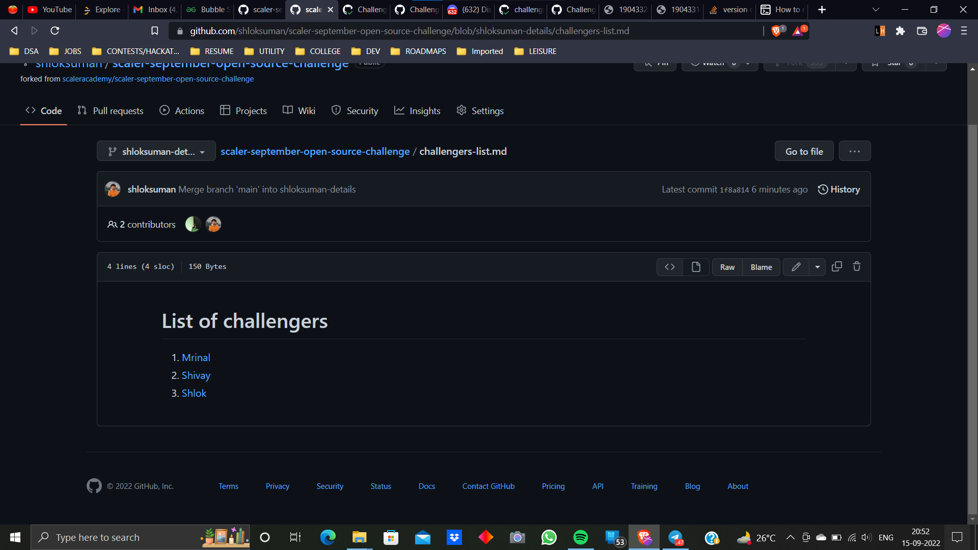Challenge 1,2 · Issue #232 · scaleracademy/scaler-september-open-source-challenge-2022 · GitHub