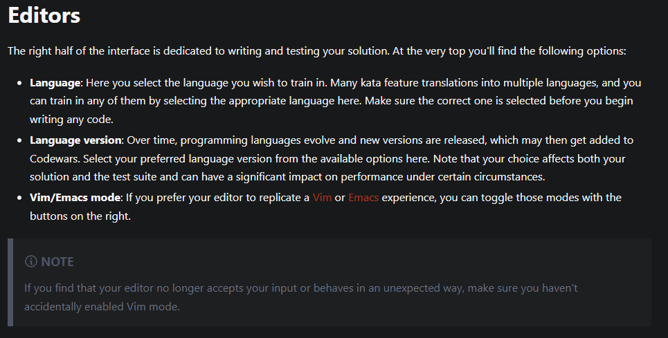 "Note" items in Codewars documentation lacks contrast when viewed in ...