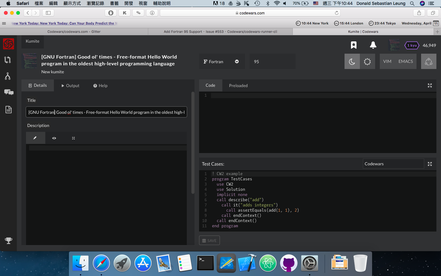 Add Fortran 95 Support · Issue #553 · codewars/codewars-runner-cli · GitHub