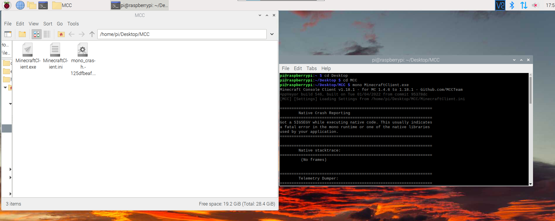 [BUG] Mono crashing after .ini file is created. · Issue #1902 · MCCTeam/Minecraft-Console-Client ...