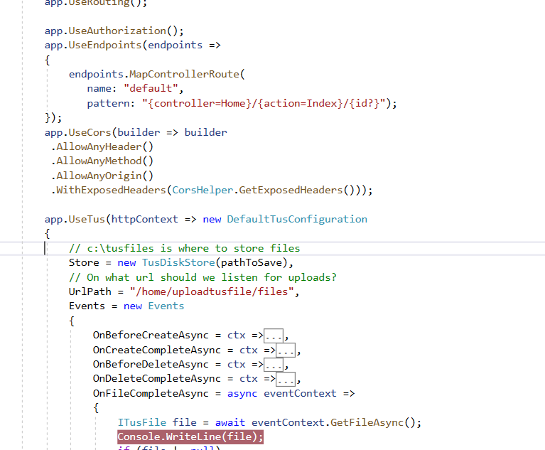 Url or Endpoint Issue · Issue #149 · tusdotnet/tusdotnet · GitHub