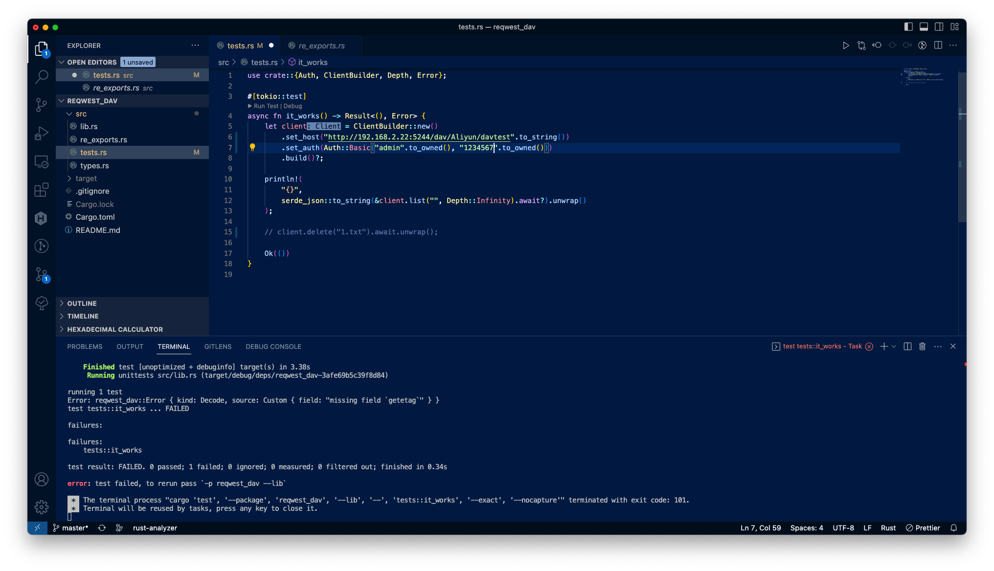 怎么运行 demo？ · Issue #1 · niuhuan/reqwest_dav · GitHub