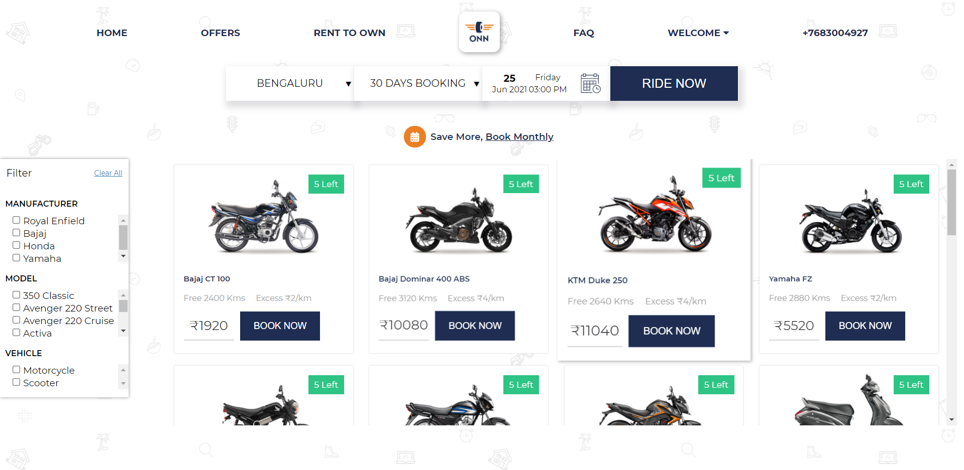 GitHub - Rahul3105/Onn_bikes_clone: ONN Bikes is the most affordable bike rental company in ...