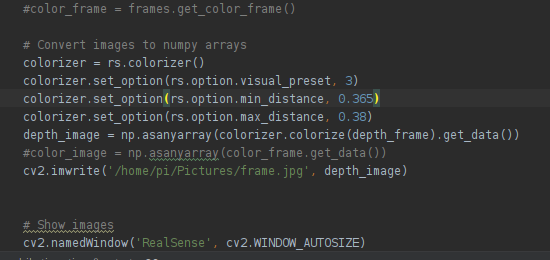 Grouping depth values by change with respect to pixel count over frame ...