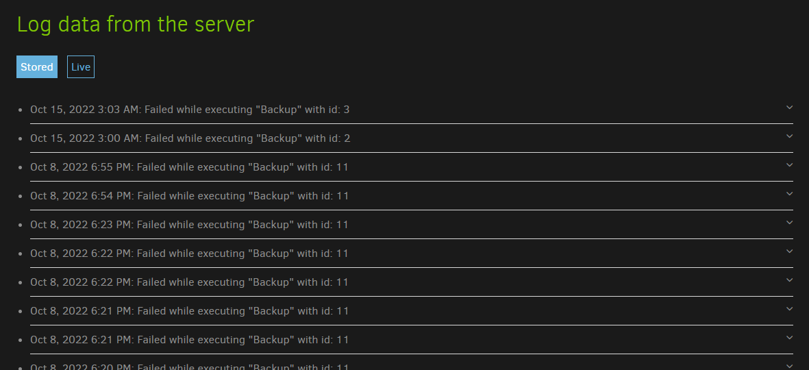 Specify backup name on log entries of failed backups · Issue #4828 · duplicati/duplicati · GitHub