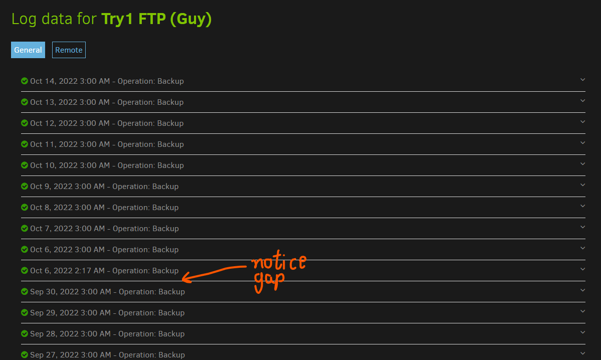 Failed runs missing from the job-specific log page · Issue #4829 · duplicati/duplicati · GitHub