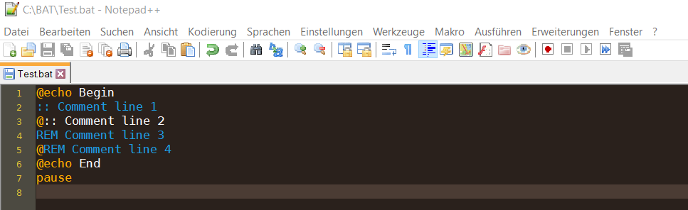 Re Enhancement Of COMMENT Syntax Highlighting For Batch Files Issue 9434 Notepad plus 