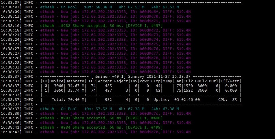 NBMiner v40.1 Nicehash Extra Launch Parameters Not Working · Issue #671 ...