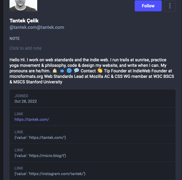 More profile fields (blocked by Mastodon) · Issue #323 · snarfed/bridgy-fed · GitHub