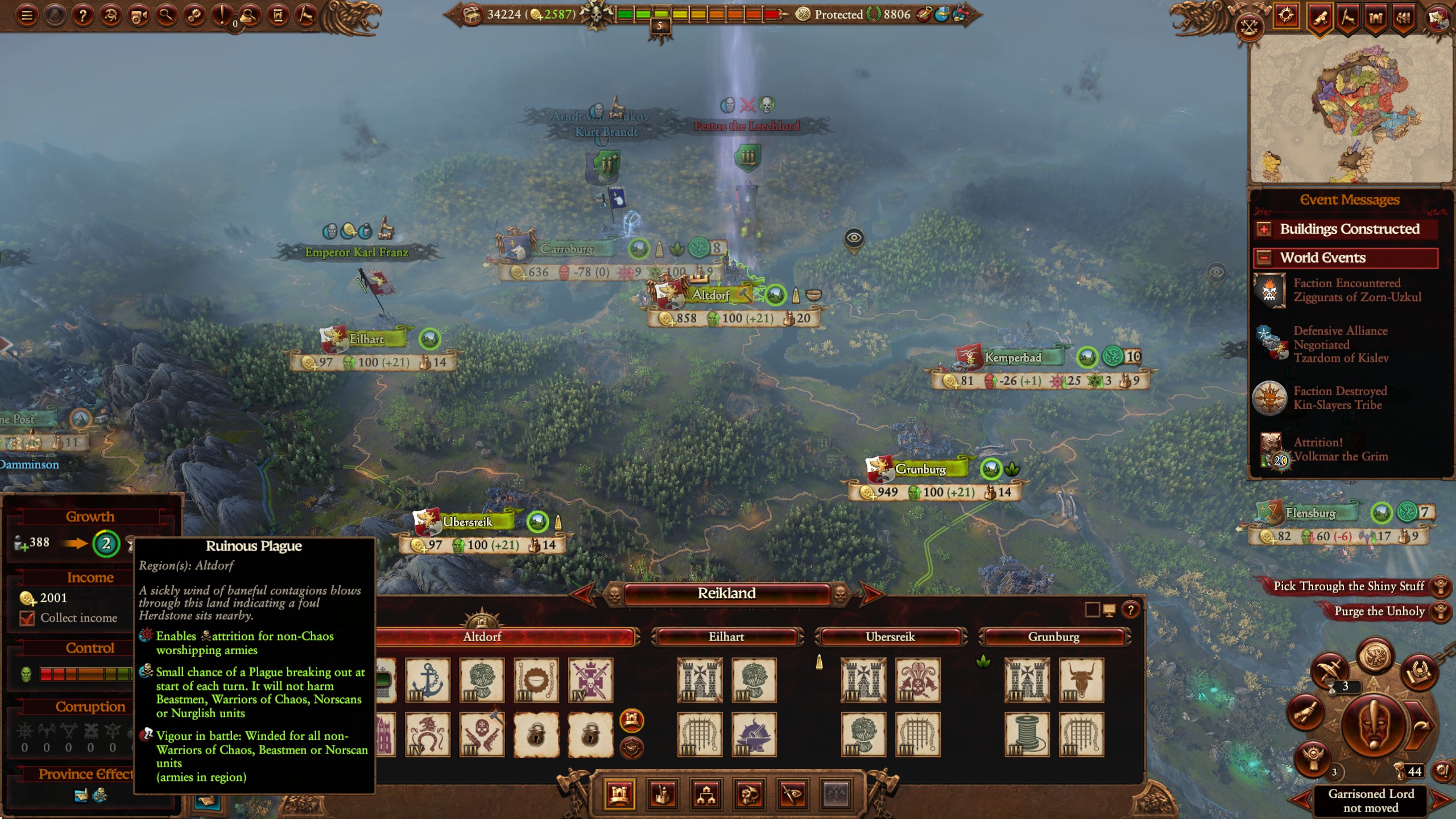 Beastmen herdstones cause permanent debuffs/attrition in nearby provinces even after they are ...