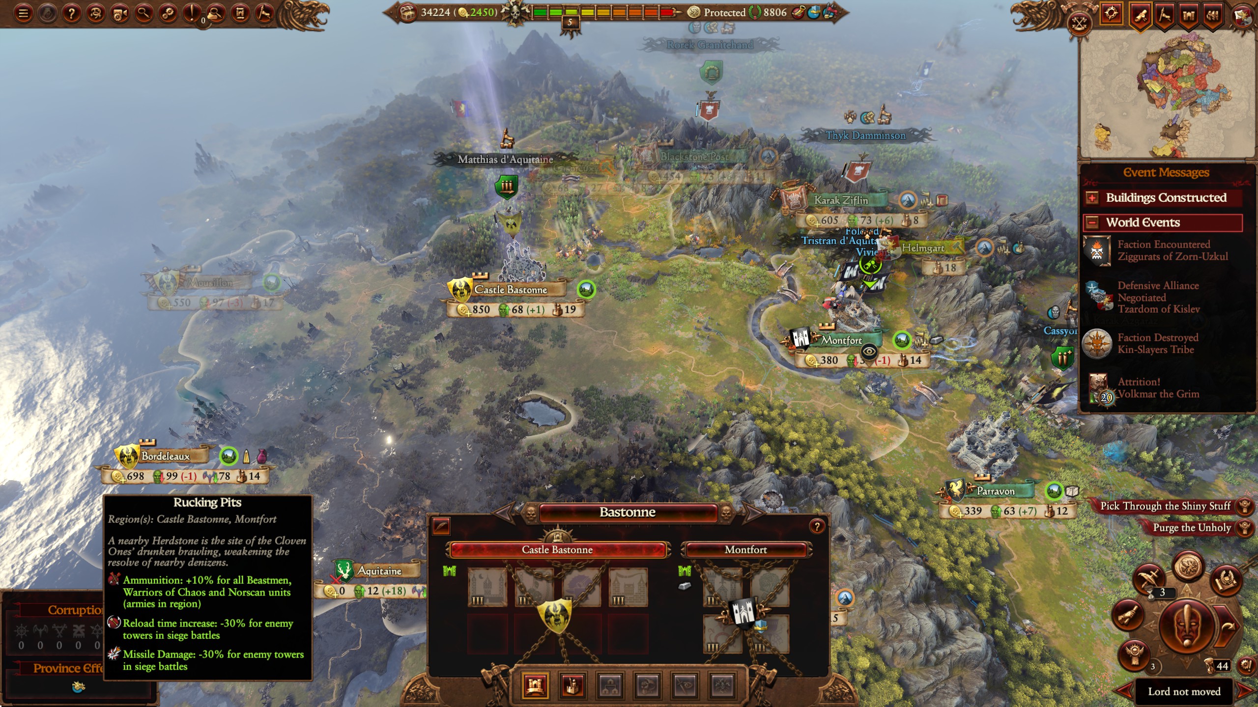 Beastmen herdstones cause permanent debuffs/attrition in nearby provinces even after they are ...