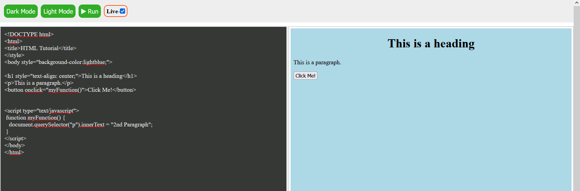 GitHub - SRNoori/Code-Editor-like-W3-School: Code Editor like W3 School ...